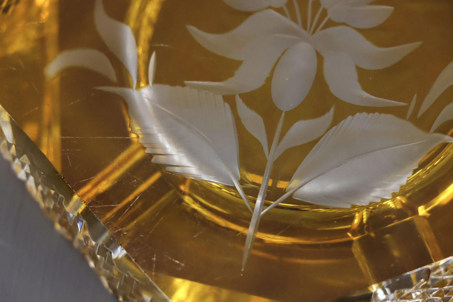 Böhmisk Kristall skål och askfat | Auktion.se